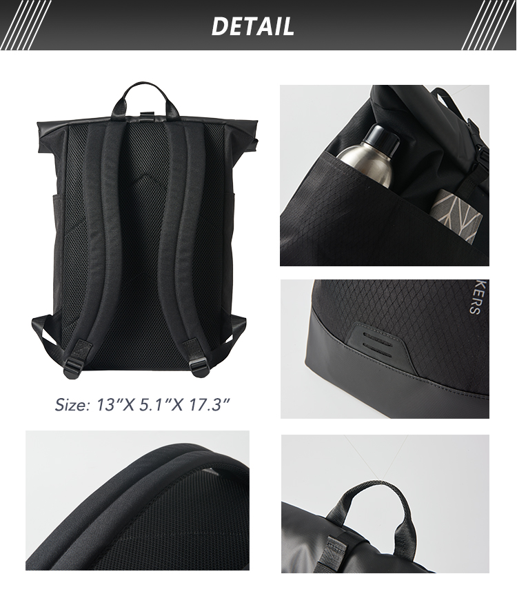 Neutral Laptop Backpack With Rolltop - Buy Neutral Laptop Backpack With ...