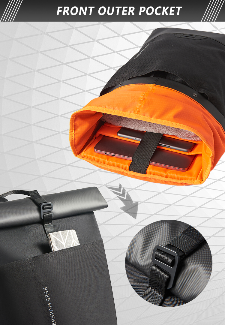 Neutral Laptop Backpack With Rolltop - Buy Neutral Laptop Backpack With ...